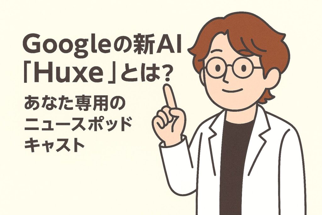 Googleの新AI「Huxe」とは？あなた専用のニュースポッドキャスト | ナオキのAI研究所